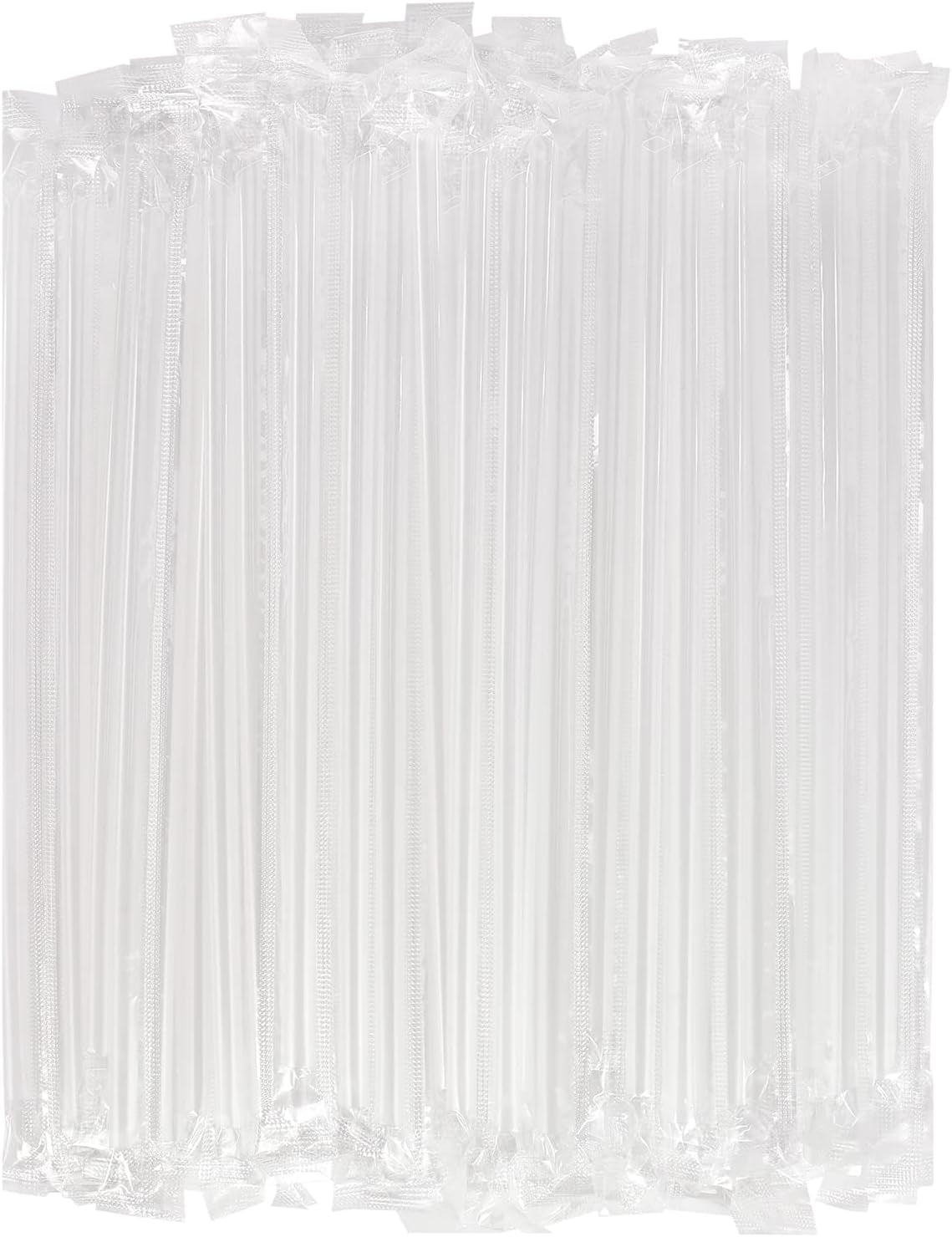 100 Pcs Colorful Individually Wrapped Disposable Plastic Drinking ...