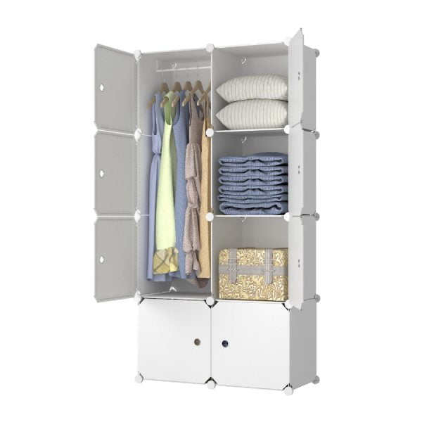 Ropero organizador plástico mueble modular Blanco Utilisimo Armable con ...