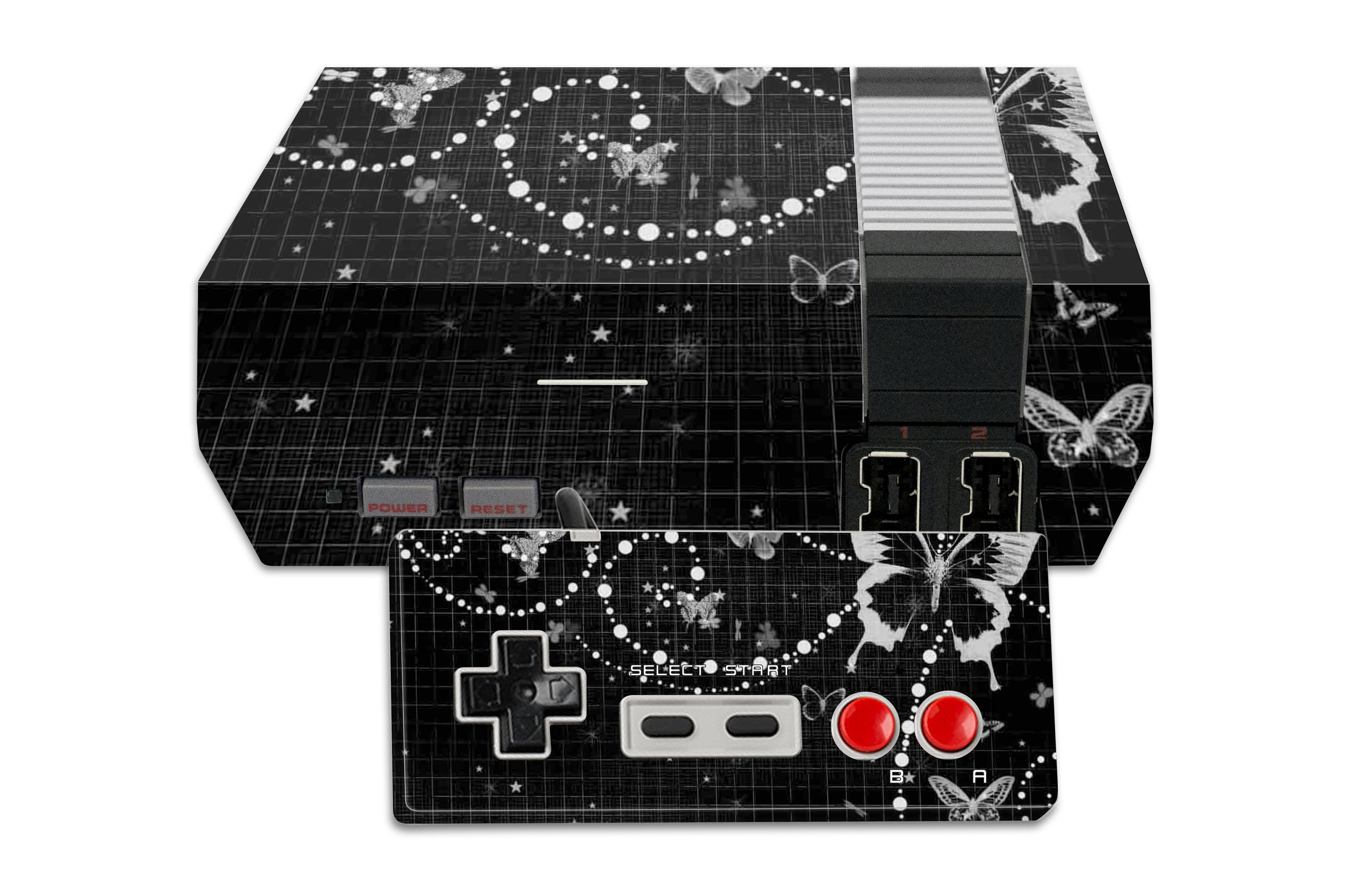 Skin Decal Wrap Compatible With Nintendo NES Classic Edition Black ...