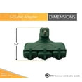 Woods 13270 Green Weatherproof 3-Outlet Adapter, Outdoor Indoor Use ...