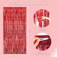 2 Pack Foil Fringe Backdrop, 3.3x6.6 FT Red Shiny Tinsel Curtains for ...
