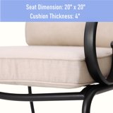 Summit Living 5-Piece Outdoor Patio Dining Set, 4 Metal Dining Chairs ...