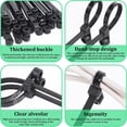 100 black ties with screw holes, 7.8 inch multi-functional heavy duty ...