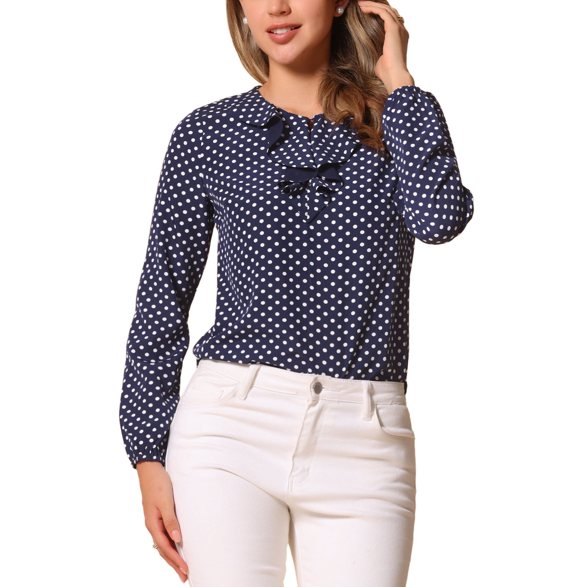 Click here for Inspire Chic Womens Valentines Day Ruffle Neck Lon... prices