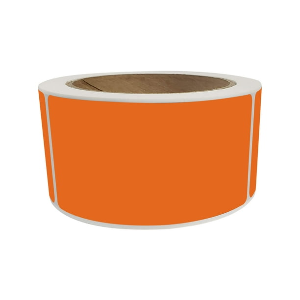 Royal Green Name Tag Labels 4x2 Blank Sticker Roll in Orange (7.5cm x 2 ...