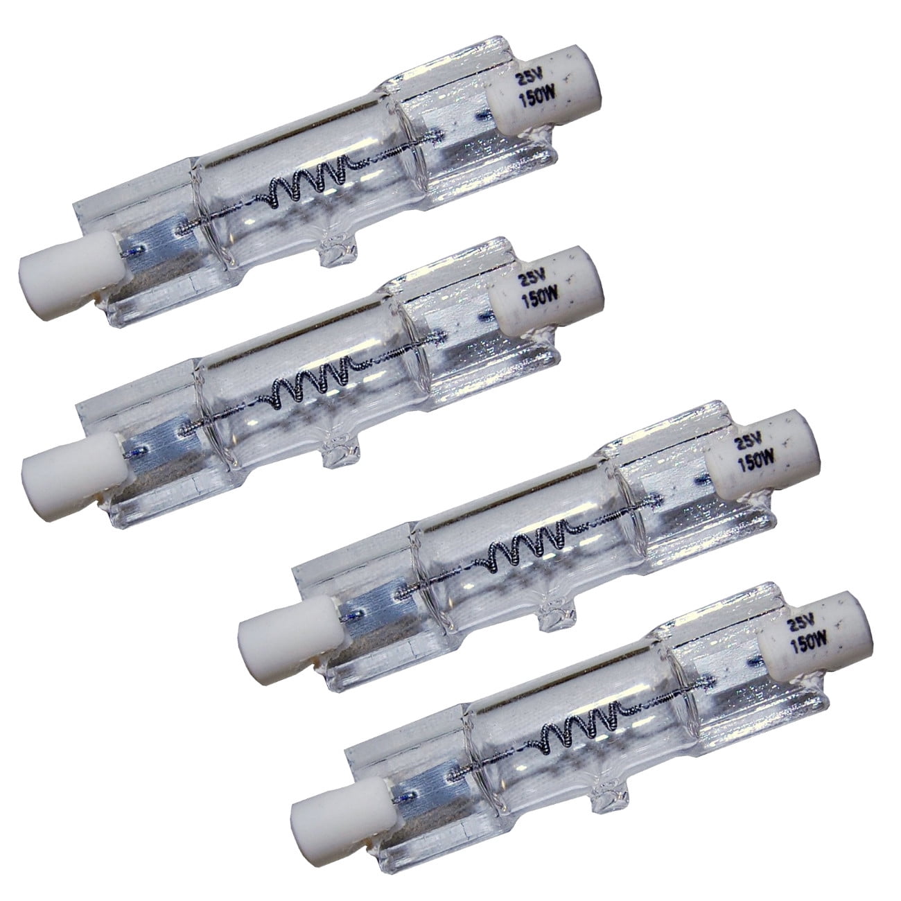 HQRP 4-Pack R7s Base Light Bulb 150W 25V Dental Halogen Lamp Recessed ...