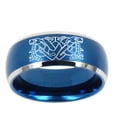 Celtic Dog 8MMDome Brushed Finish Blue Tungsten Men's Ring - Walmart.com