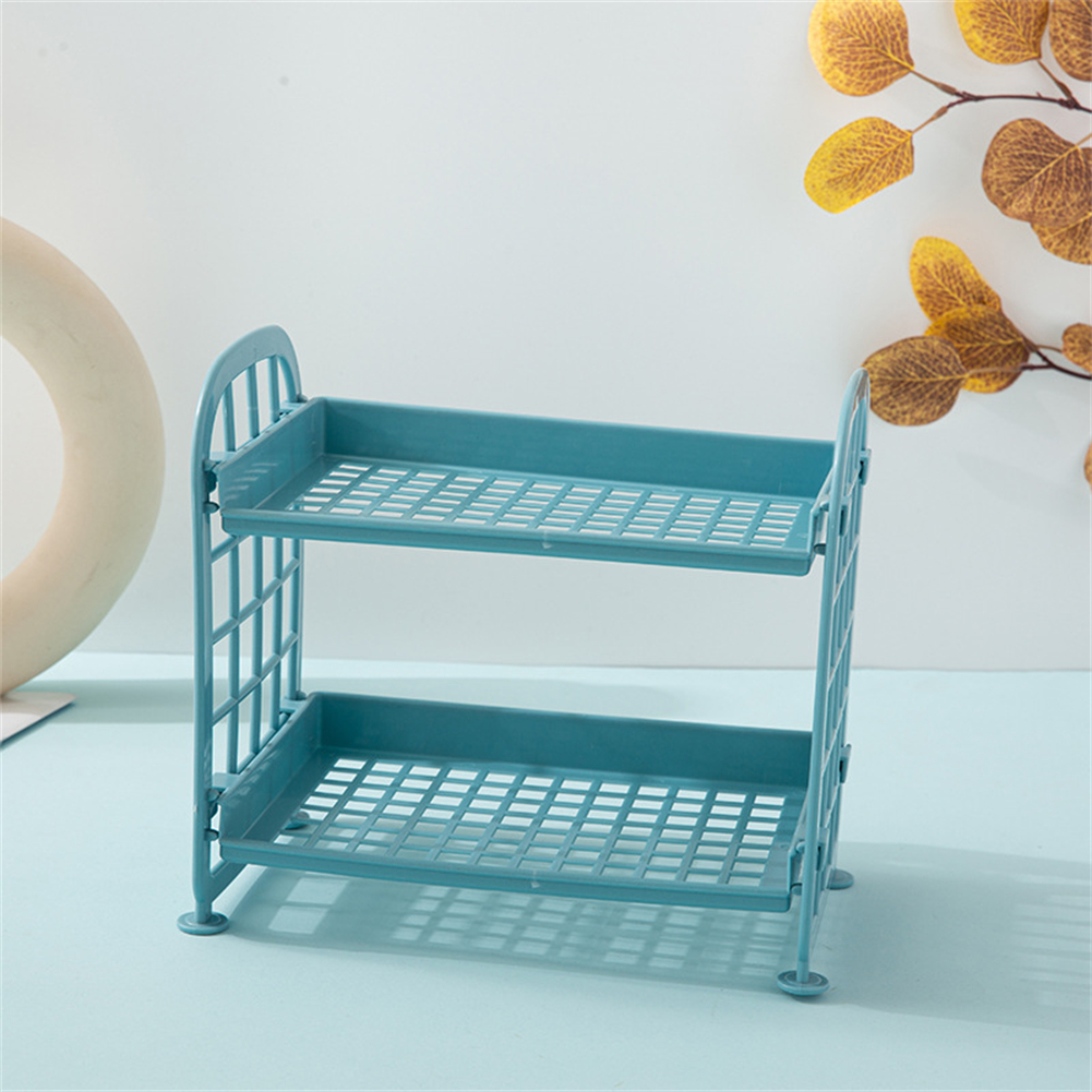 Mini Storage Rack Folding Household Bathroom Storage Shelf Desktop ...