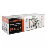 Haus Quick-Release Snap Rail Garage Organizer, 59-Piece Storage Tool ...