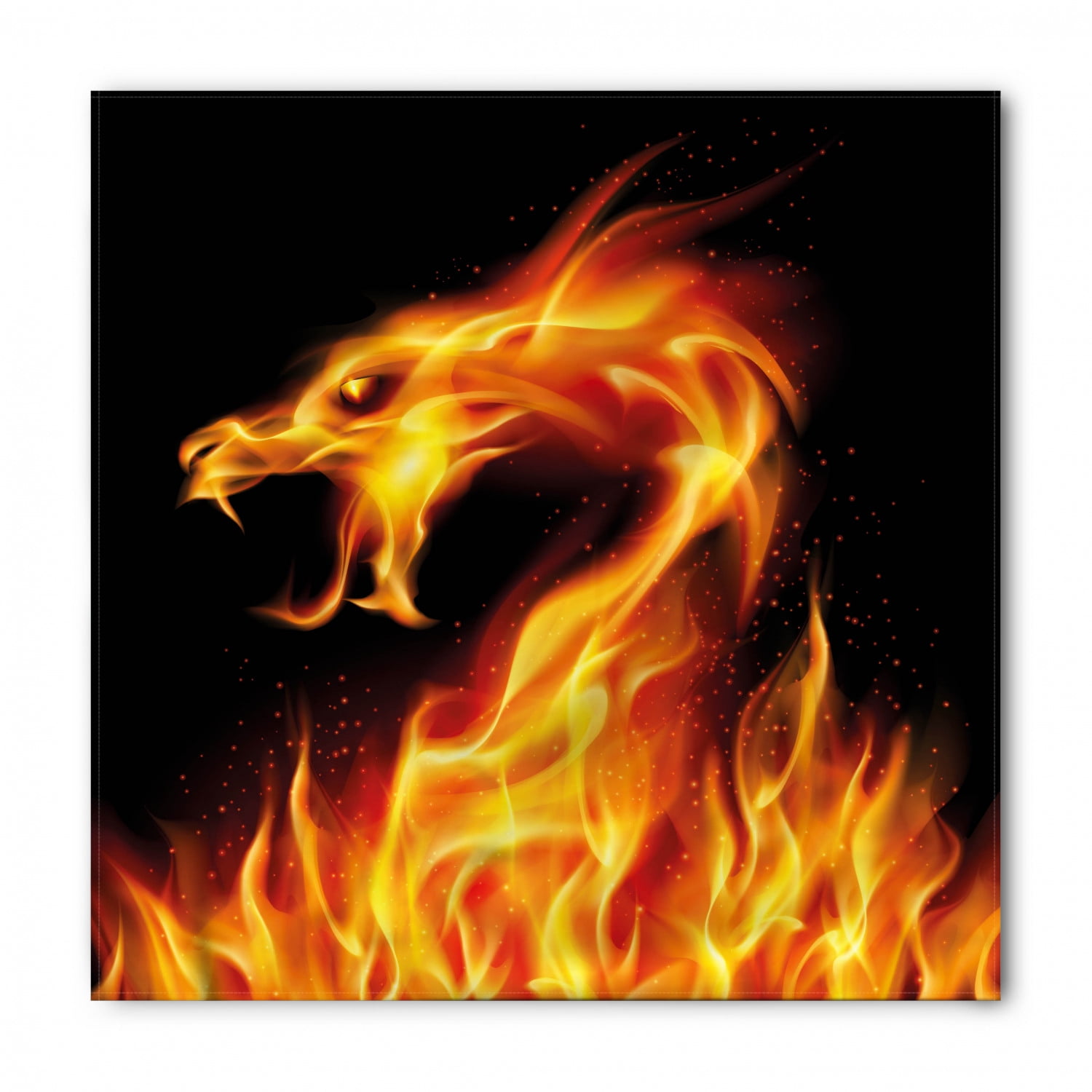 Dragon Bandana, Abstract Fiery Creature, Unisex Head and Neck Tie, by ...