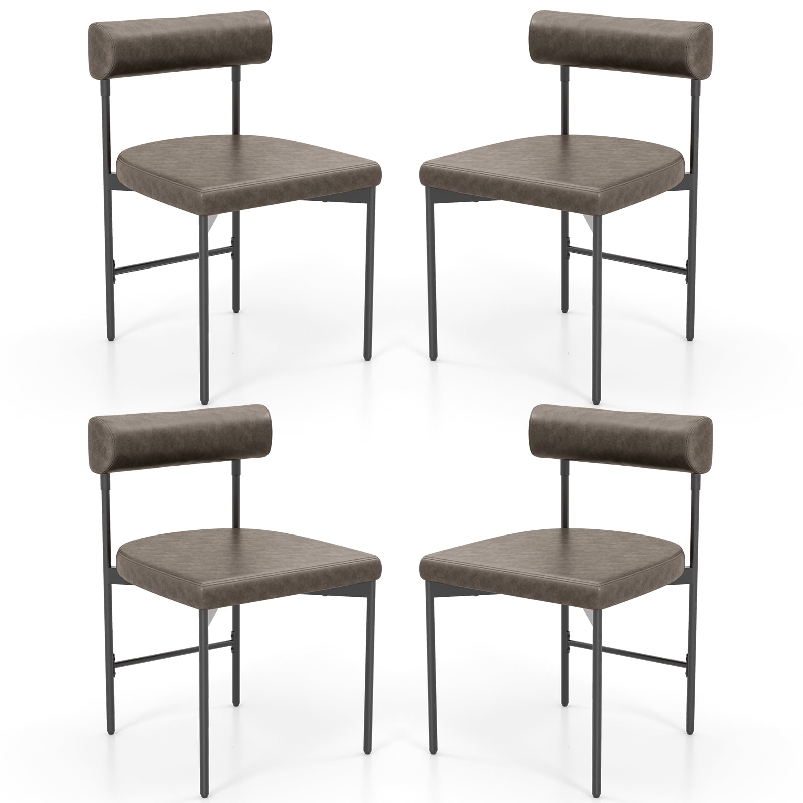 Click here for Gymax Dining Chair Set Of 4 Faux Leather Upholster... prices