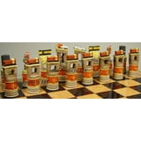 Santa Fe Railway Trains Steam vs Diesel Train Men Chess Set - NO Board ...