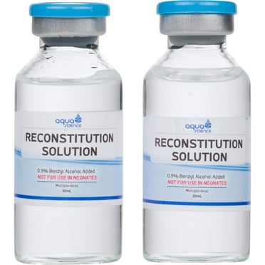 Reconstitution Solution - 2-Pack 30ml - in Premium Glass Vials | Made in USA - Walmart.com