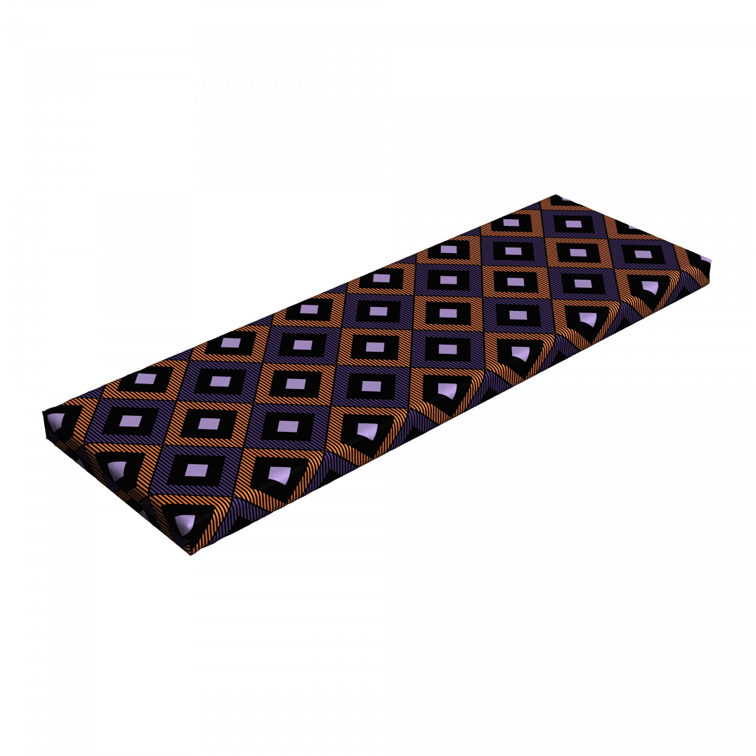 Ikat Bench Pad, Repeated Diamonds and Hatch Lines Native Design ...