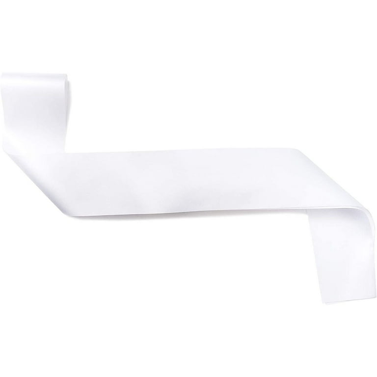 Blank White Satin Sash