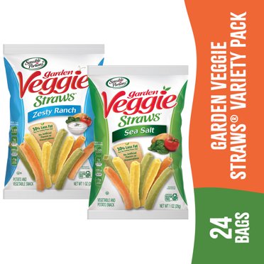 (3 pack) Sensible Portions Garden Veggie Straws, Sea Salt & Zesty Ranch ...