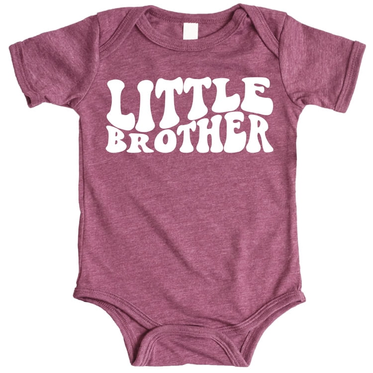 Little Brother Groovy Wavy Bodysuits Vintage Burgundy Bodysuit 6 Months ...