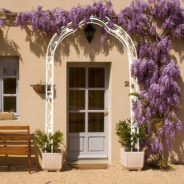 OverPatio 7' Vinyl Garden Arbor Arch PVC Wedding Archway - Walmart.com