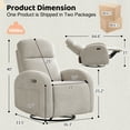 Aemeios Chenille Swivel Rocker Glider Power Recliner Nursery Rocking ...