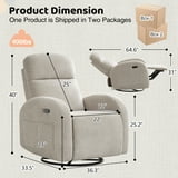 Aemeios Chenille Swivel Rocker Glider Power Recliner Nursery Rocking ...
