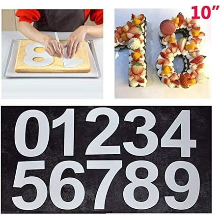 Large Number Cake Mold 0-9 Numbers Set Baking Cake Molds Tool for ...