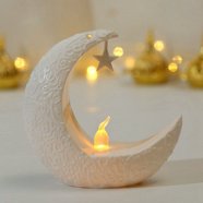 Etereauty Large Decor Table Moon Candlestick, Ramadan Candle Holder ...