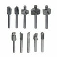 10 Piece ToolTreaux Mini Router Bits Set for Rotary Tools Heat Treated ...