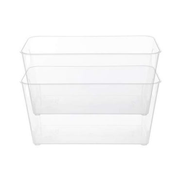 Kenney Storage Made Simple Organizer Bin with Handles, Set of 2, Clear ...