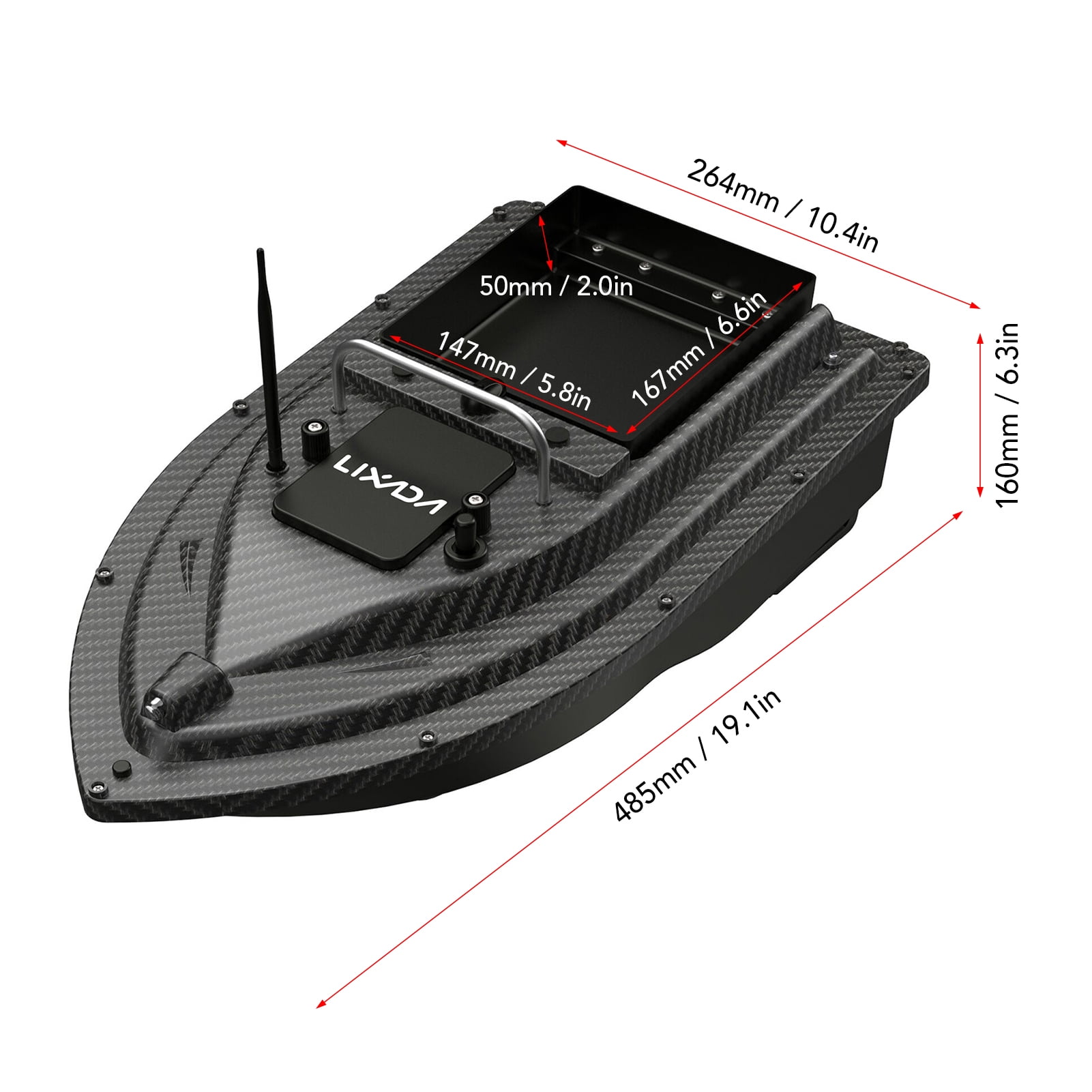 BARCO DE CEBO DE PESCA GPS CON UNA BOTE DE CEBO AUTICO DE DINGUNTO DE ...