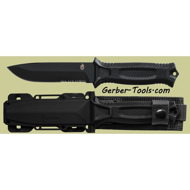 Gerber StrongArm 30-001060 Black Fixed Blade Knife - Walmart.com