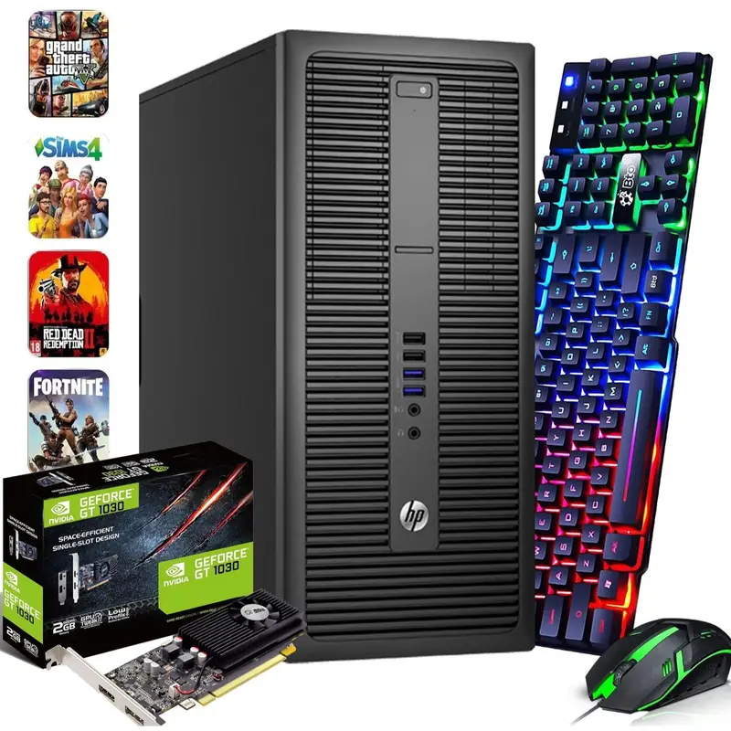 Restored HP G2 Desktop Gaming Tower PC, Intel Core i5-6th Gen. 16GB Ram ...