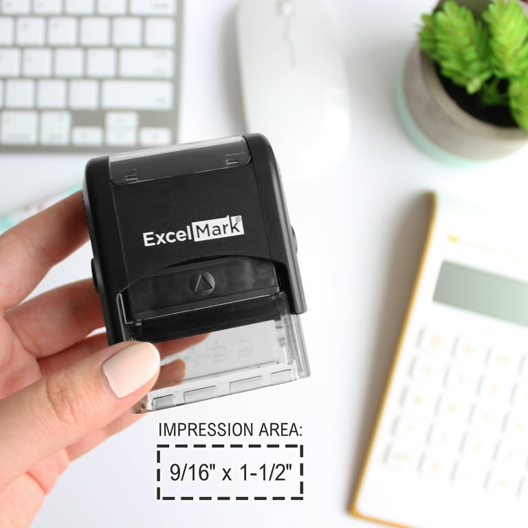 Custom Self-Inking Stamp Up To Lines 11 Color Choices And, 58% OFF