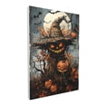 12x18 inch Canvas Hanging Picture Pumpkin Scarecrow At Night,Farmhouse ...