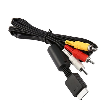 PS2 Video Cable AV Cable NEW RCA Audio Video Composite TV Console 1.8M ...