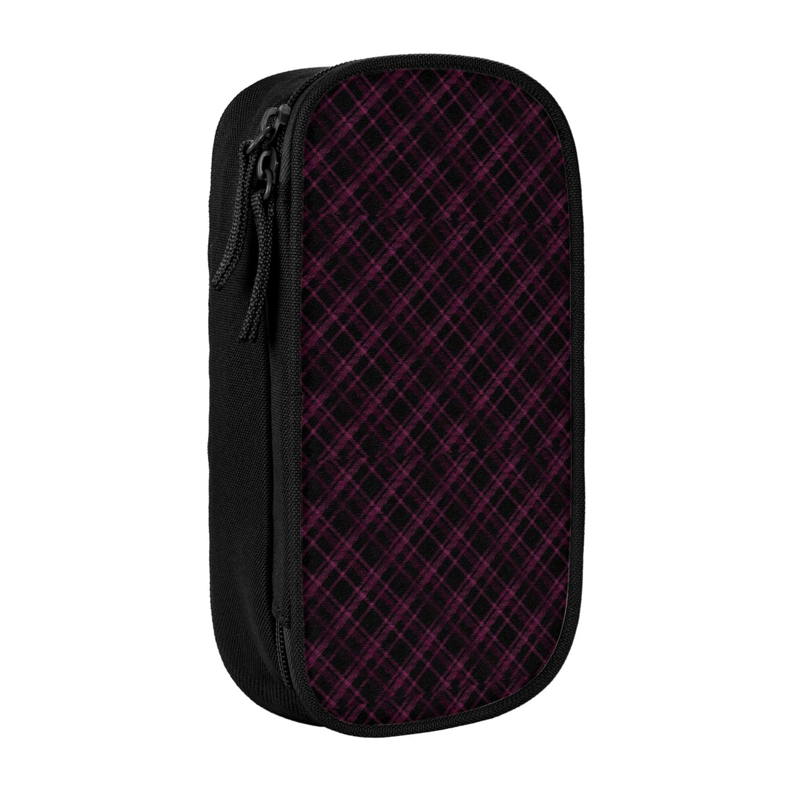 XMXY Black Pink Plaid Checkered Pencil Case Cute Aesthetic, Portable ...