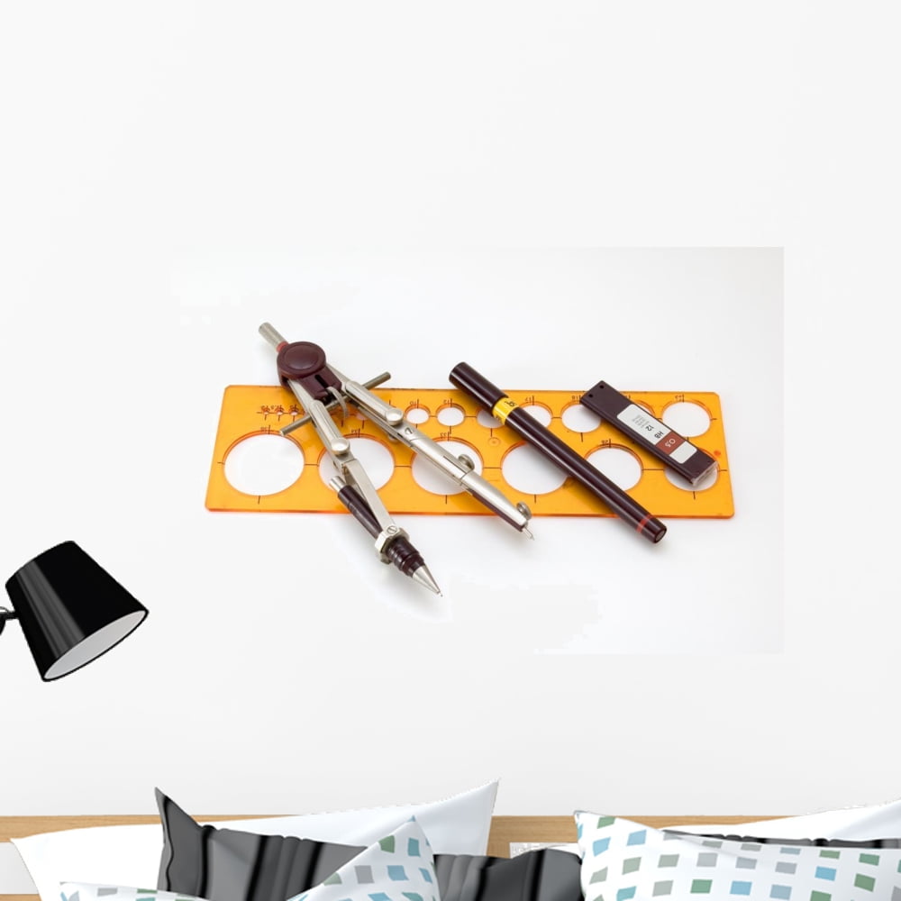 Architect's Drawing Tools Wall Decal by Wallmonkeys Peel and Stick ...