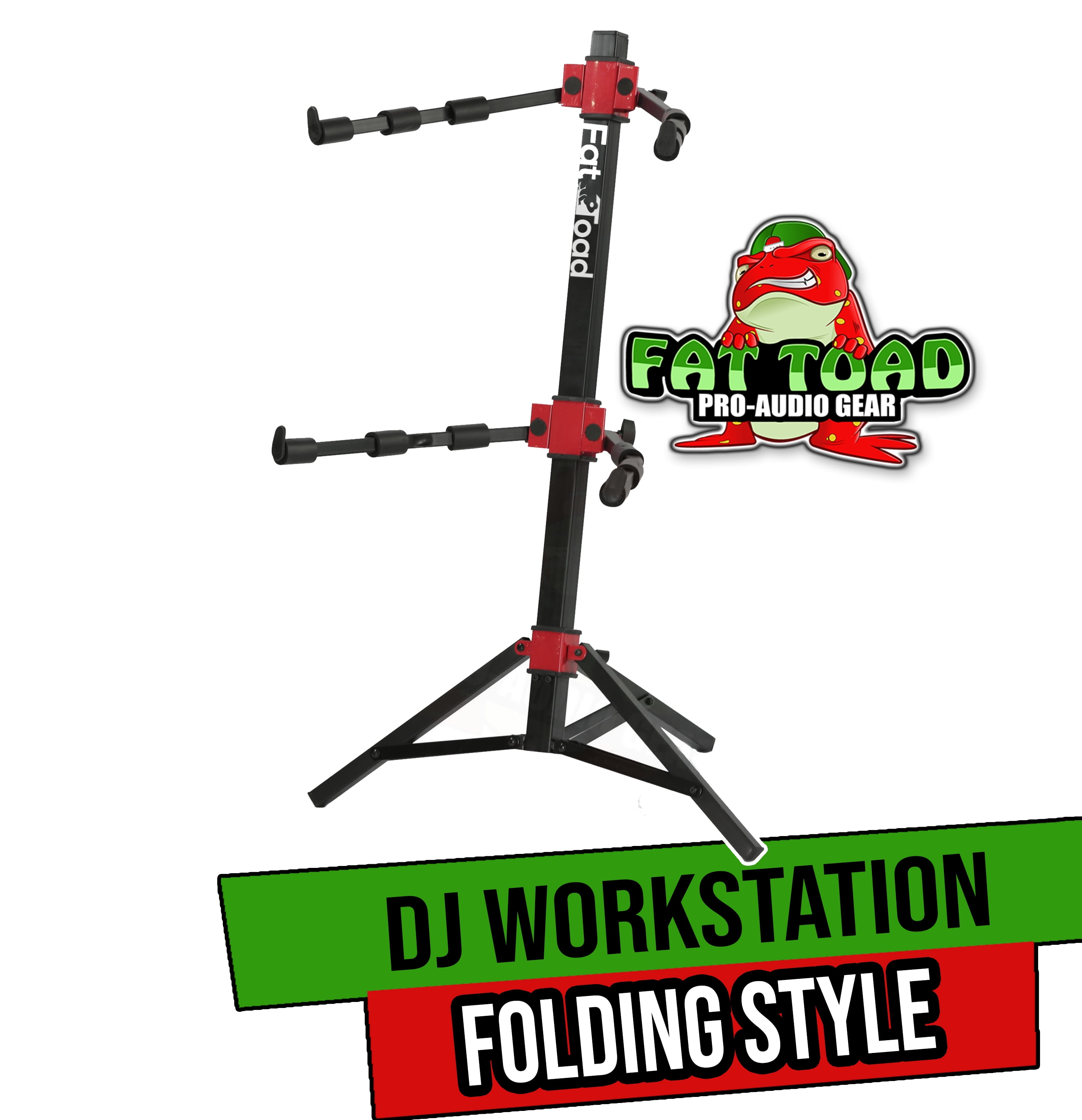 Buy Fat Toad DJ Workstation Stand - Portable, Adjustable Sliding Piano ...