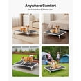 Chew Proof Elevated Dog Bed, Portable Raised Dog Cot with Aluminum Tube ...