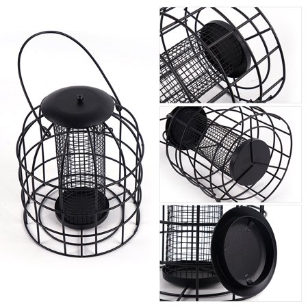 Iron Cage Bird Feeder Metal Bird Food Dispenser Hanging Feeding Column ...