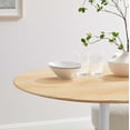 36" Tulip Table, Round Wood Top Dining Table - Light Oak - Walmart.com