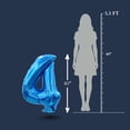 Blue Number 43 Mylar Foil Balloon 40 inch - Helium or Air Filled ...