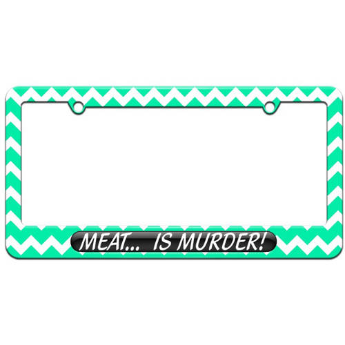 Meat Is Murder, Vegan License Plate Tag Frame, Multiple Colors ...