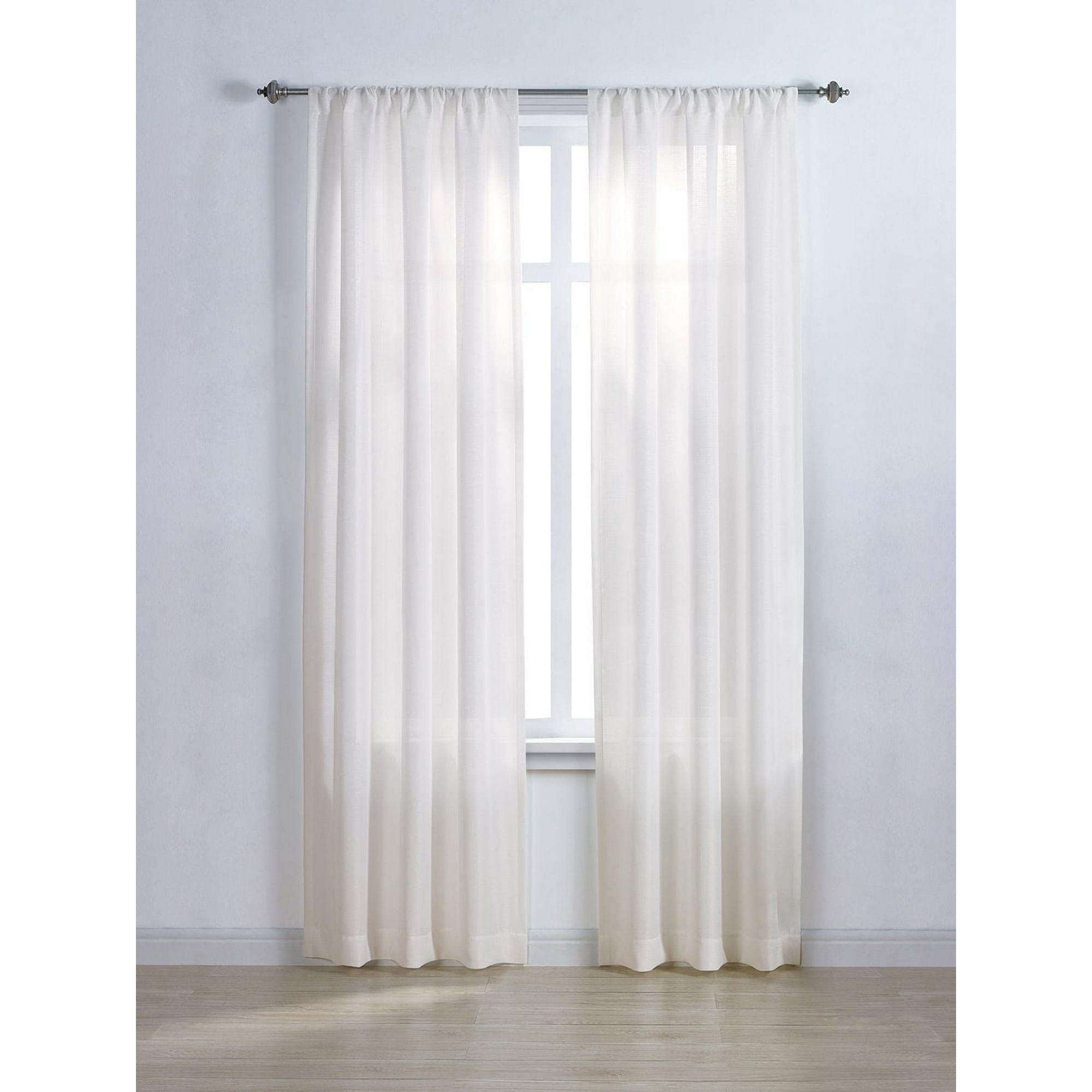 Click here for Mainstays Tille 63 Solid Rod Pocket Window Curtain... prices
