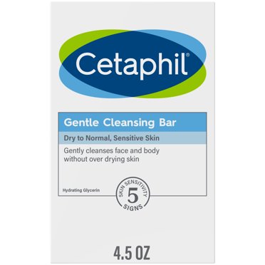 Cetaphil Gentle Cleansing Bar, Hypoallergenic, 4.5 Ounce - Walmart.com