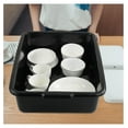 22 L Black Bus Pans Large, Plastic Bus Tub Box, 4 Pack - Walmart.com