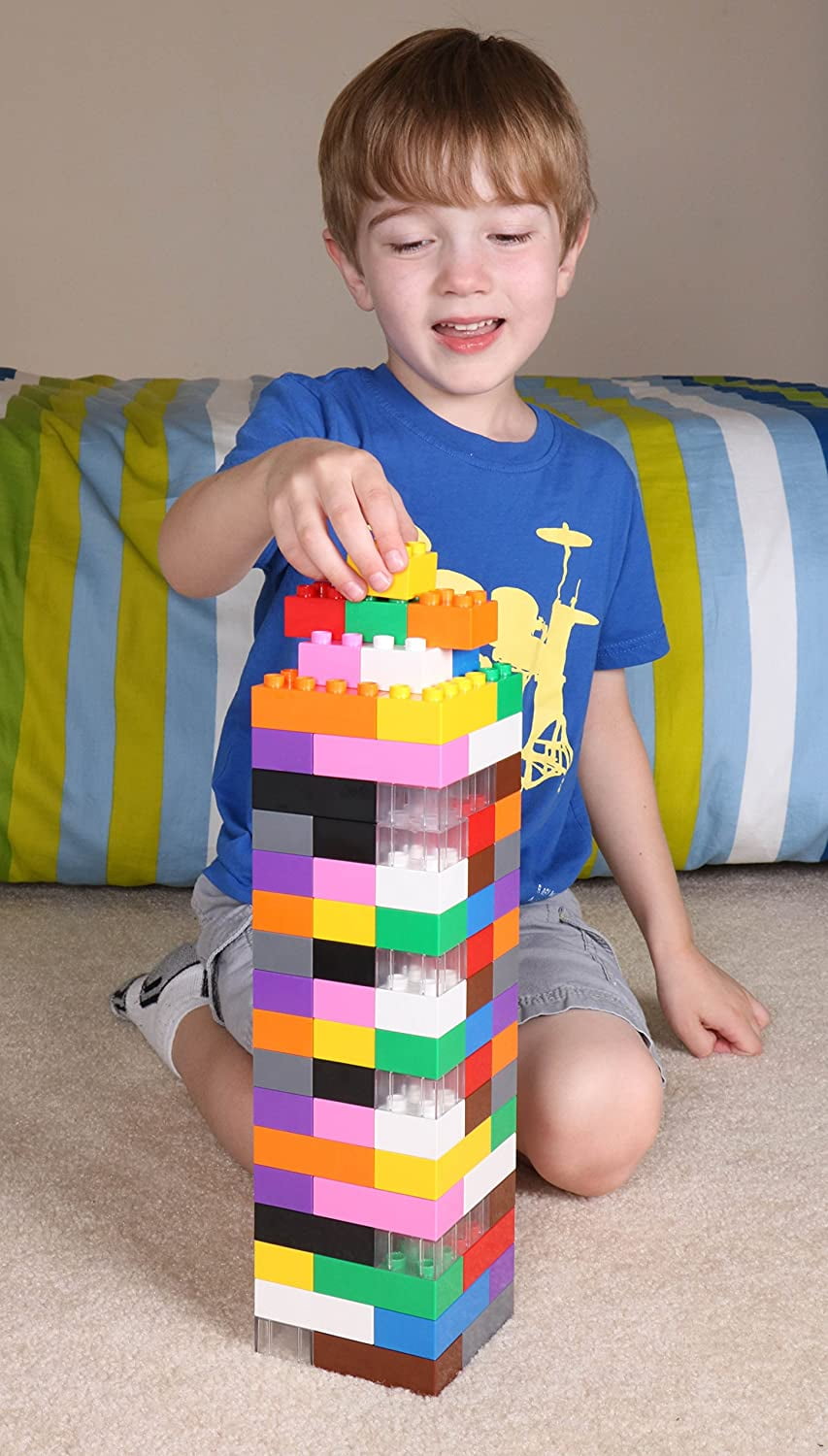 Buy Strictly Briks - Big Briks Set - 108 Pieces - 12 Rainbow Colors ...