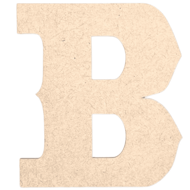 Krafty Supply 4" Tall Western Block - MDF Letter B | 1/4" Thick ...