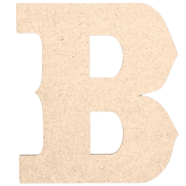 Krafty Supply 5" Tall Western Block - MDF Letter B | 1/8" Thick ...