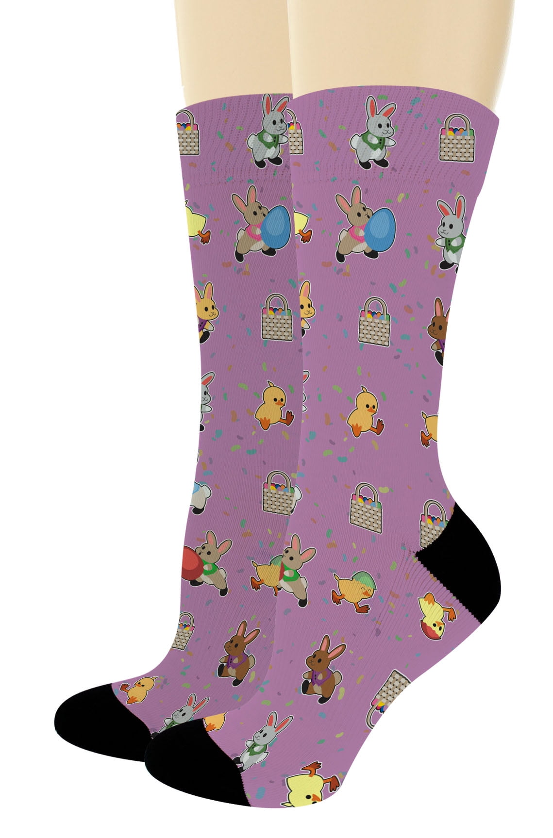 ThisWear Rabbit Gifts Bunny Crew Socks Easter Bunny and Baby Chick ...