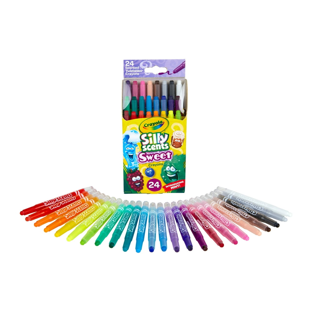 Crayola Silly Scents Twistable Crayons, Sweet Scented Crayons, 24 Count ...
